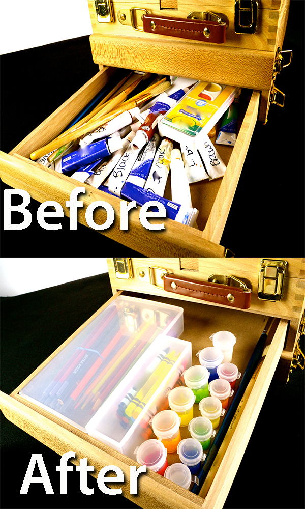 How to Organize Art Supplies with Plastic Containers